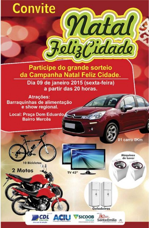 CONVITE PARA SORTEIO DA CAMPANHA DE NATAL | CDL Uberaba